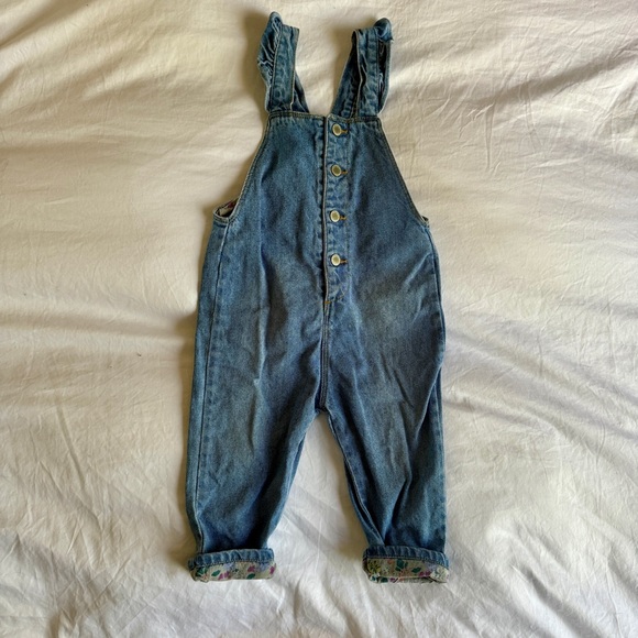 Zara | Bottoms | Zara Denim Ruffle Overalls | Poshmark